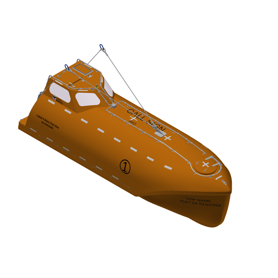 VIKING Norsafe GES-30 MKII free-fall lifeboat - 40 persons VIKING Norsafe GES-30 MKII free-fall lifeboat - 40 persons