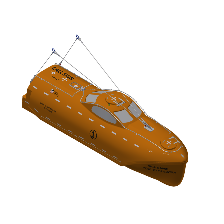 VIKING Norsafe GES-35 free-fall lifeboat - 48 persons VIKING Norsafe GES-35 free-fall lifeboat - 48 persons